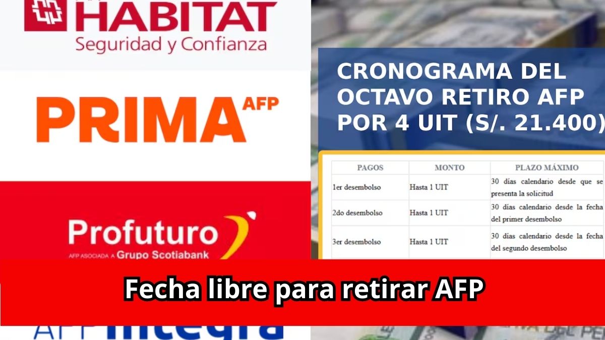 Fecha libre para retirar AFP diciembre 2025 y enero 2026 - En Vivo Noticias